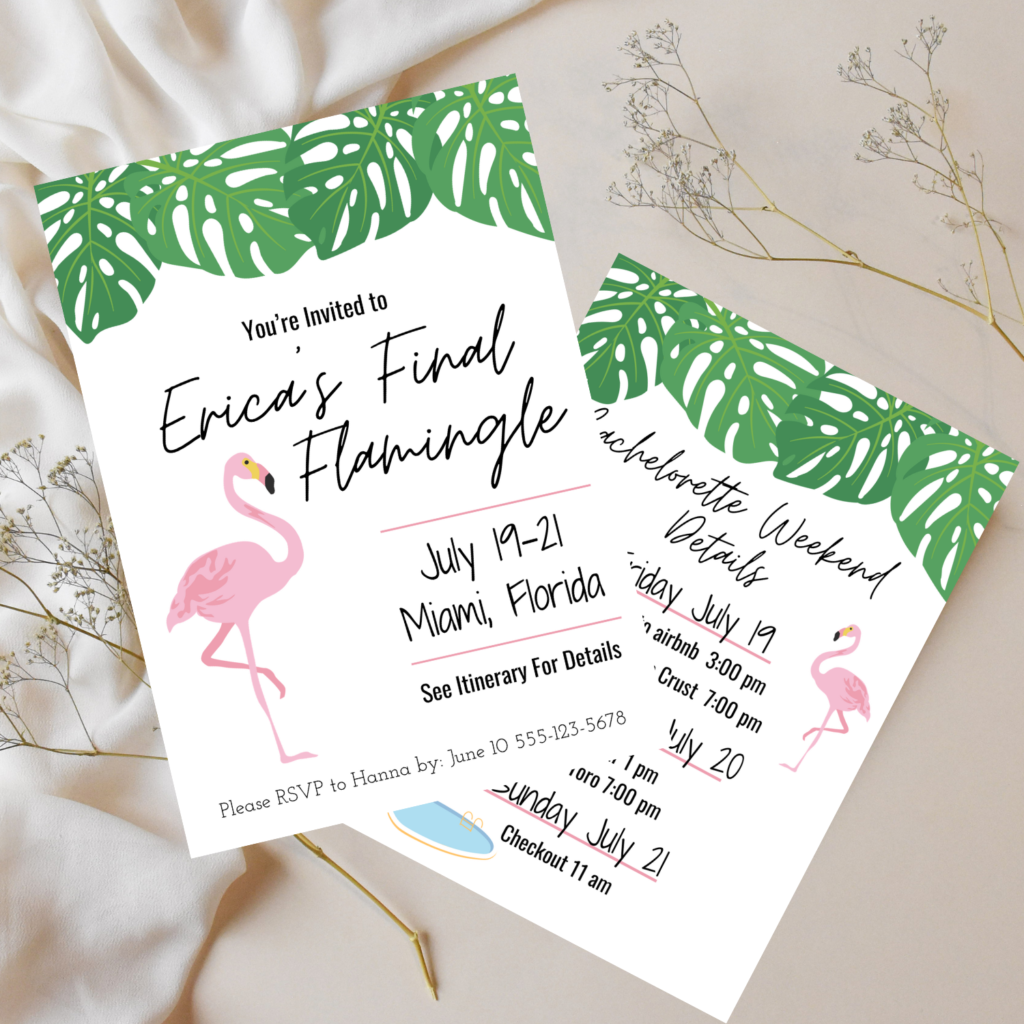 Final Flamingle Bachelorette Party Theme
